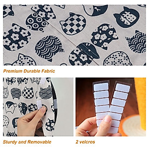 Ligebul Door Curtain for Self Cleaning Cat Litter Box, Automatic Cat Litter Box Door Curtain - White Cat