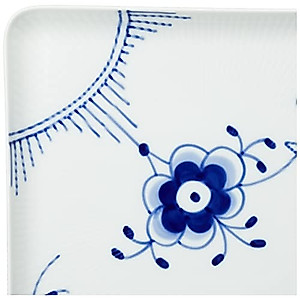Royal Copenhagen 1027458 Blue Fluted Mega Square Dish, Plate, 7.9 inches (20 cm), Wedding Gift, Gift