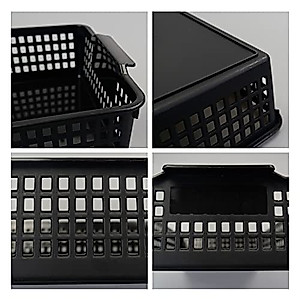 Qqbine A4 Plastic Storage Basket Tray, Classroom Paper Baskets, 6 Packs