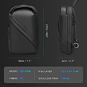 Waterproof backpack for Travel Flight Fits 17.3Inch Laptop&Men’s Crossbody Pack Fanny Pack Compact EDC Sling Bag Large Waist Bag Pack