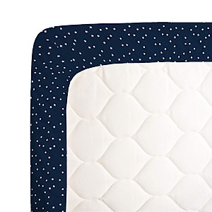 Carter's Navy w/White Stars Crib Sheet