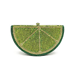 Tngan Women Cute Fruit Evening Clutch Sparkling Rhinestones Purse Crystal Banquet Prom Shoulder Bag, Fruit 1