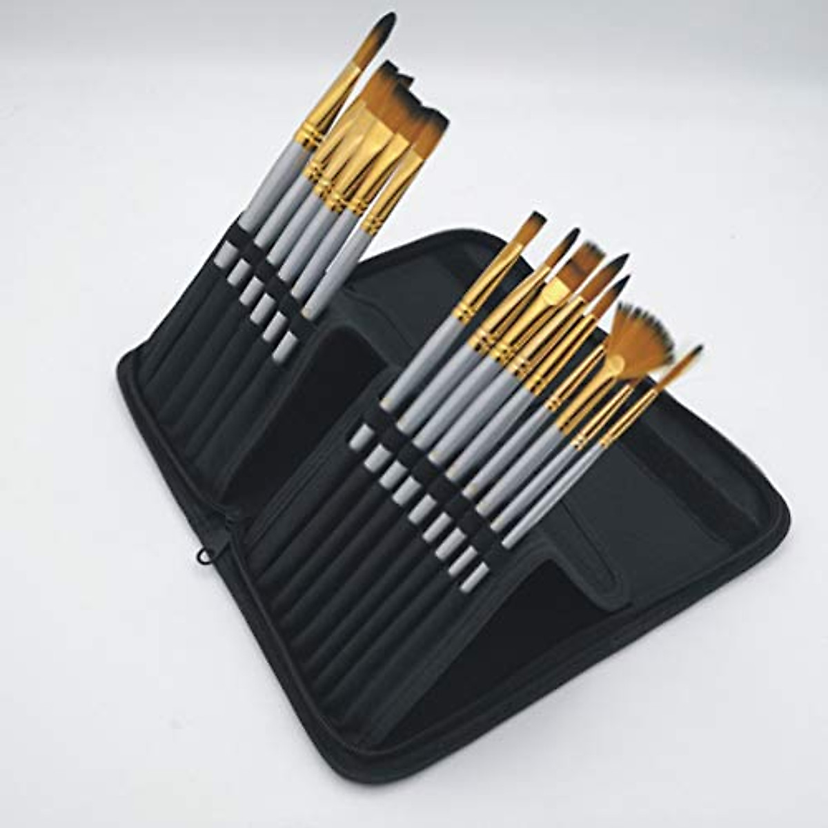 NUOBESTY Pencils Roll Canvas Brush Wrap Rollable Pouch Pen Art Paint Brush Holder Storage for Students Artist