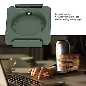 Soda Can Opener, ABS Beer Can Opener Press and Twist for Beverage (OD Green)