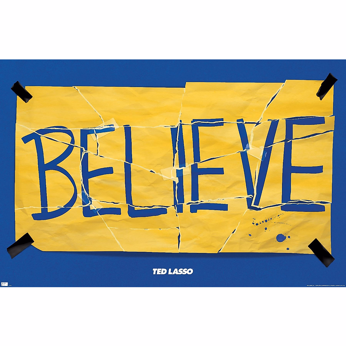 Trends International Ted Lasso - Torn Believe Wall Poster, 22.4L x 14.7W, Premium Unframed Version