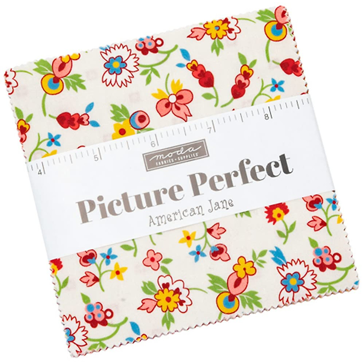 Moda Fabrics Picture Perfect Charm Pack by American Jane; 42-5'' Precut Fabric Quilt Squares