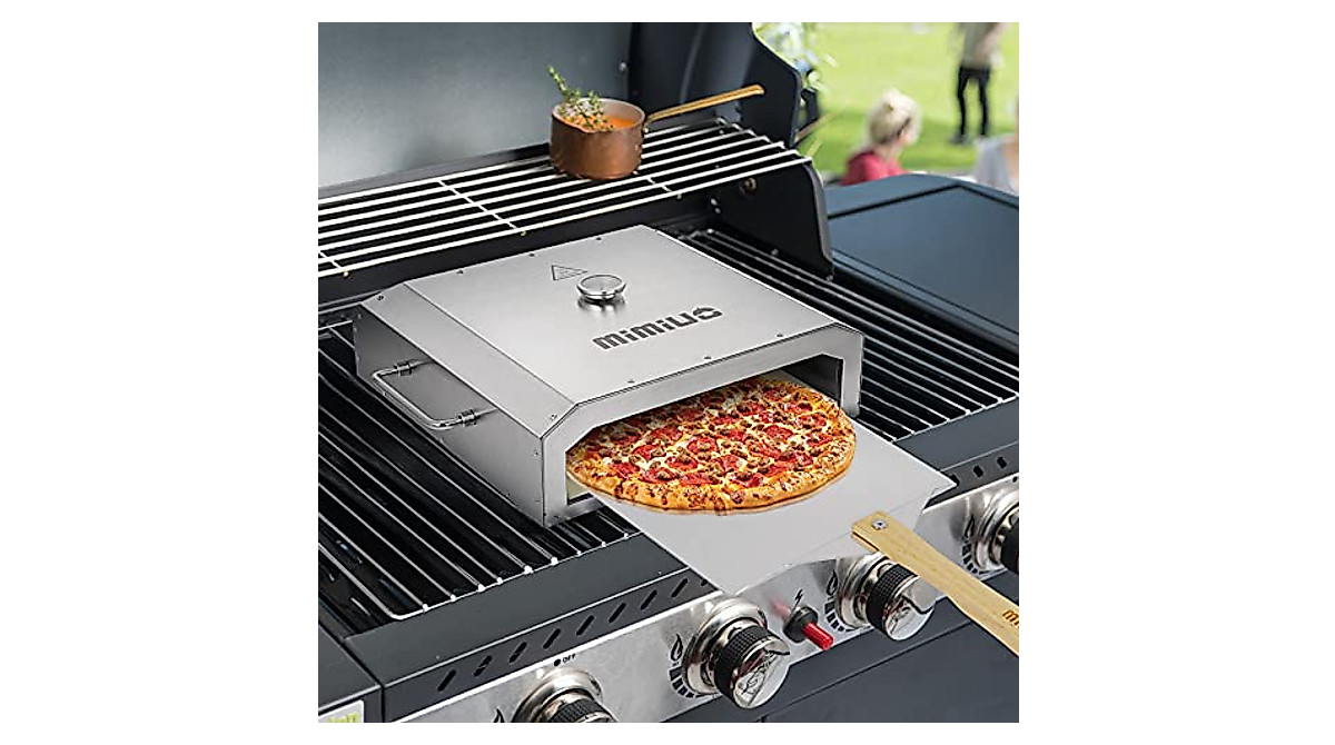 Mimiuo Portable Gas Grill Pizza Oven Kit - Perfect Pizzas in Minutes