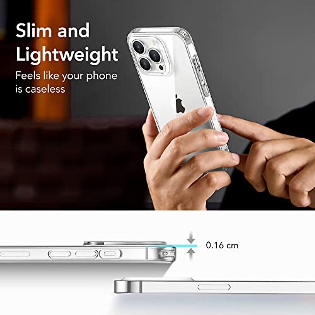 ESR Clear Case Compatible with iPhone 14 Pro Max Case, Shockproof Thin Silicone Cover, Yellowing-Resistant Slim Transparent TPU Phone Case, Project Zero Series, Clear