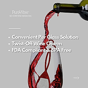 PureWine Silver & Gold Wand Technology Histamine and Sulfite Filter, Purifier Reduces Wine Allergies, Stir Stick Aerates Wine - Pack of 8