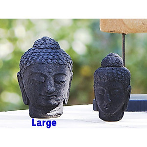 Buddha Head Statue Figurine Meditating Zen Garden Asian Garden Oriental Bodhisattva Enlightenment Sculpture Perfect Gorgeous Unique Gift Ideas
