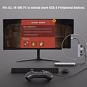 USB 3.0 Hub Splitter, TargetGo 4-Port USB Extender Ultra-Slim Data Hub Suitable for Computer or Laptop, Extend More USB A Devices Like Mouse, Keyboard, Flash Drive, Mobile HDD, Microphone and More.