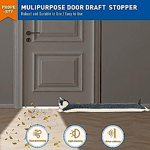 MAGZO Under Door Draft Stopper 36 inch, Cute Husky Dog Door Draft Blocker Sound Noise Cold Air Wind Dust Proof Energy Saving…