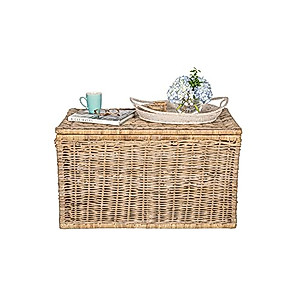 Kouboo Rattan Kobo Decorative Storage Trunk with Lid, Large