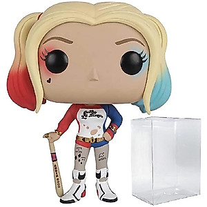 POP Suicide Squad - Harley Quinn Funko Vinyl Figure (Bundled with Compatible Box Protector Case) Multicolored 3.75 inches