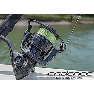 Cadence CC5 Spinning Combo Lightweight with 24-Ton Graphite 2-Piece Graphite Rod Carbon Fiber Drag System Smooth Strong Carbon Composite Frame & Side Plates Reel & Rod Combo(CC5-3000-70M)