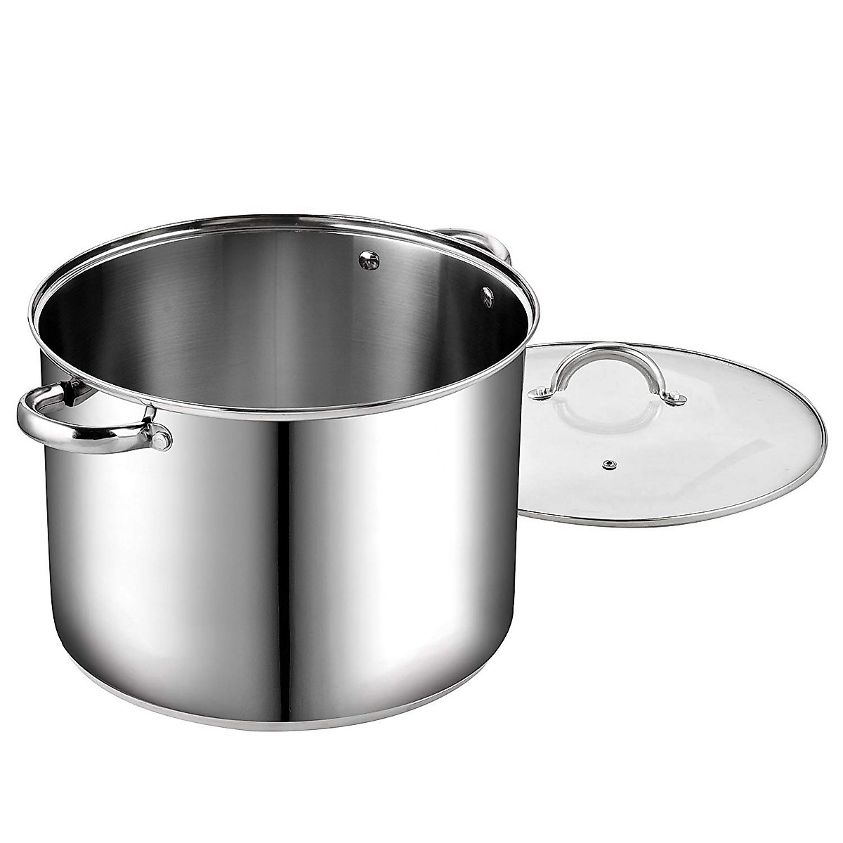 Cook N Home 16 Quart Stockpot with Lid, Stainless Steel and Stockpot Sauce Pot Induction Pot With Lid Professional Stainless Steel 12 Quart