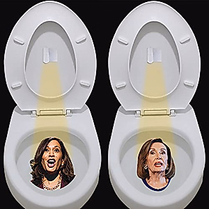 Biden Toilet Light Projector, Joe Biden Toilet Target Light Projector 2.0 with High Definition Funny Democratic Images, Best Gag Gifts for Adults, Funny Gifts for Men (Biden Hilary Harris Pelosi)