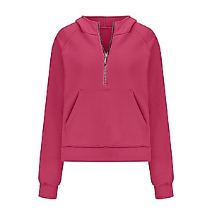 MRGIINRI Black Fashion Friday Deals Womens Hoodies Casual Zip Up Fleece Cropped Sweatshirts 2023 Fall Outfits Clothes Thumb Hole