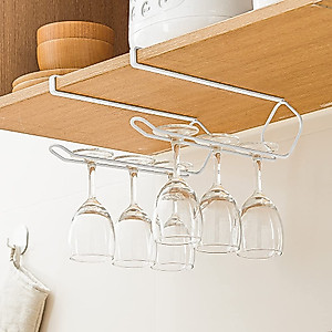 LINFIDITE Paper Towel Holder Hanger Under Cabinet Wine Glass Holder Paper Towel Racks No Drilling Sliding Wall Mount Paper Rolls Rack Kitchen Hanging Storage Rack