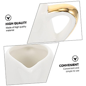 UPKOCH 1pc Milk Jug Cup Milk Creamer Pitcher Coffee Creamer Pitcher Ceramic Cream Jugs Porcelain Tea Cups Gravy Holder Soy Espresso Pot Ceramic Cup European Style Ceramics White Milk Foam