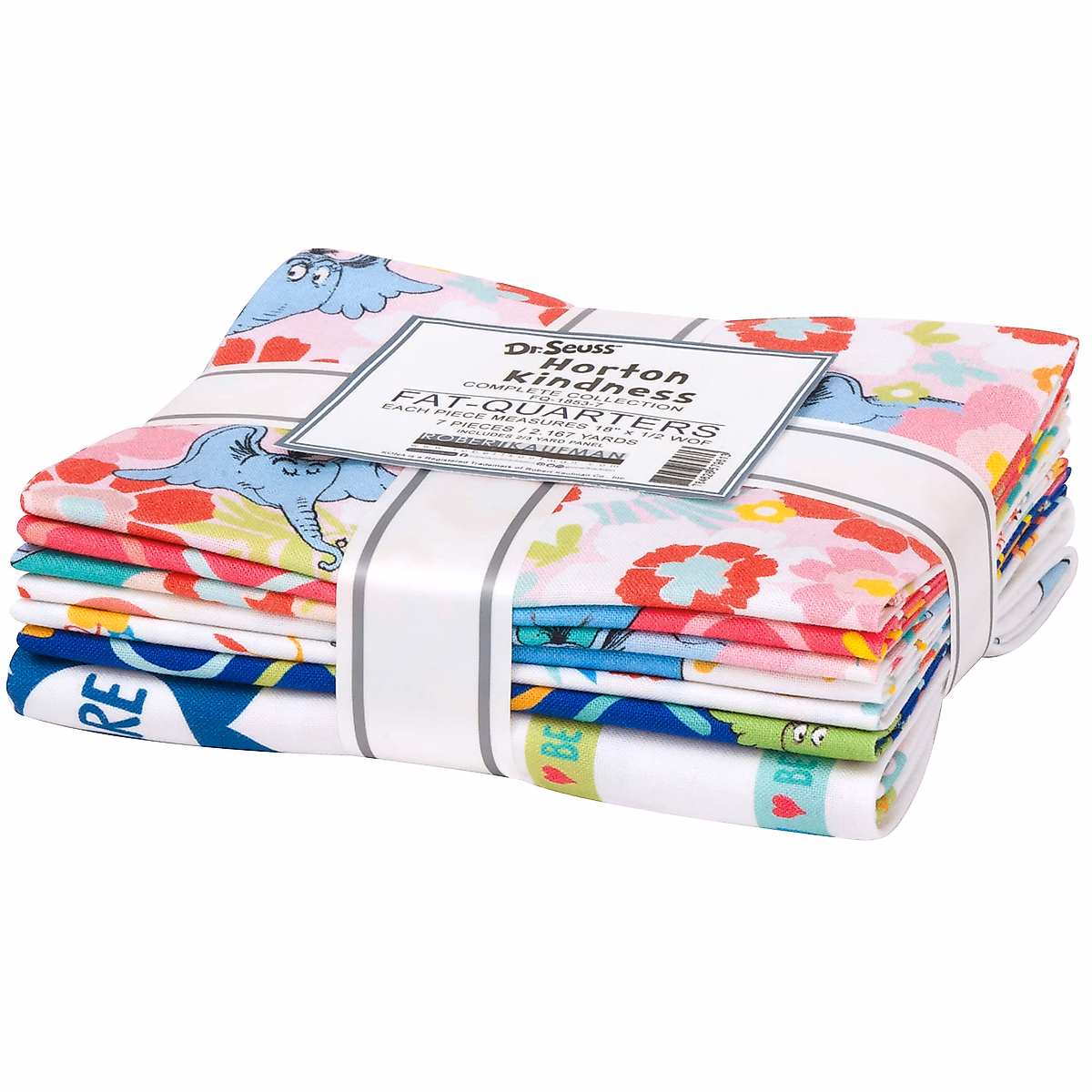 Robert Kaufman Kaufman Horton Kindness Fat Quarter Bundle 7pcs, Multi