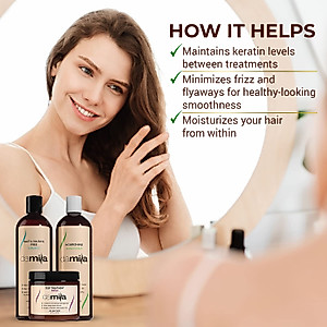 Damila Salt & Sulfate Free Shampoo & Nourishing Conditioner Set, 16.9 fl oz & Deep Treatment Mask, 16.9 fl oz