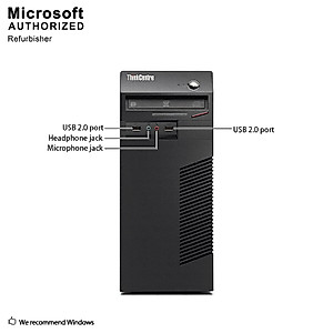 Desktop PC Computer Tower LENOVO THINKCENTRE M72E, Intel Quad Core i5-3550 3.7GHz, 4G DDR3, 500G, DVD, WiFi, BT, VGA, DP, Windows 10 Pro 64 Bit-Multi-Language Supports English/Spanish/French (Renewed)