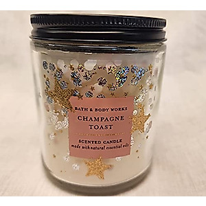 White Barn Bath & Body Works Single Wick Scented Candle Champagne Toast (Champagne Toast) Packaging Varies