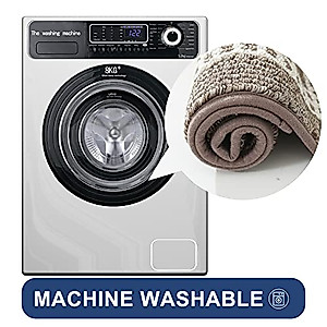 COSY HOMEER Kitchen Floor Mats[2 PCS] for in Front of Sink Super Absorbent Kitchen Rugs and Mats 48x20 Inch/30X20 Inch Non-Skid Kitchen Mat Standing Mat Washable,Polypropylene,Brown