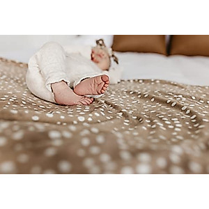 Large Premium Knit Baby Swaddle Receiving Blanket"Fawn" by Copper Pearl