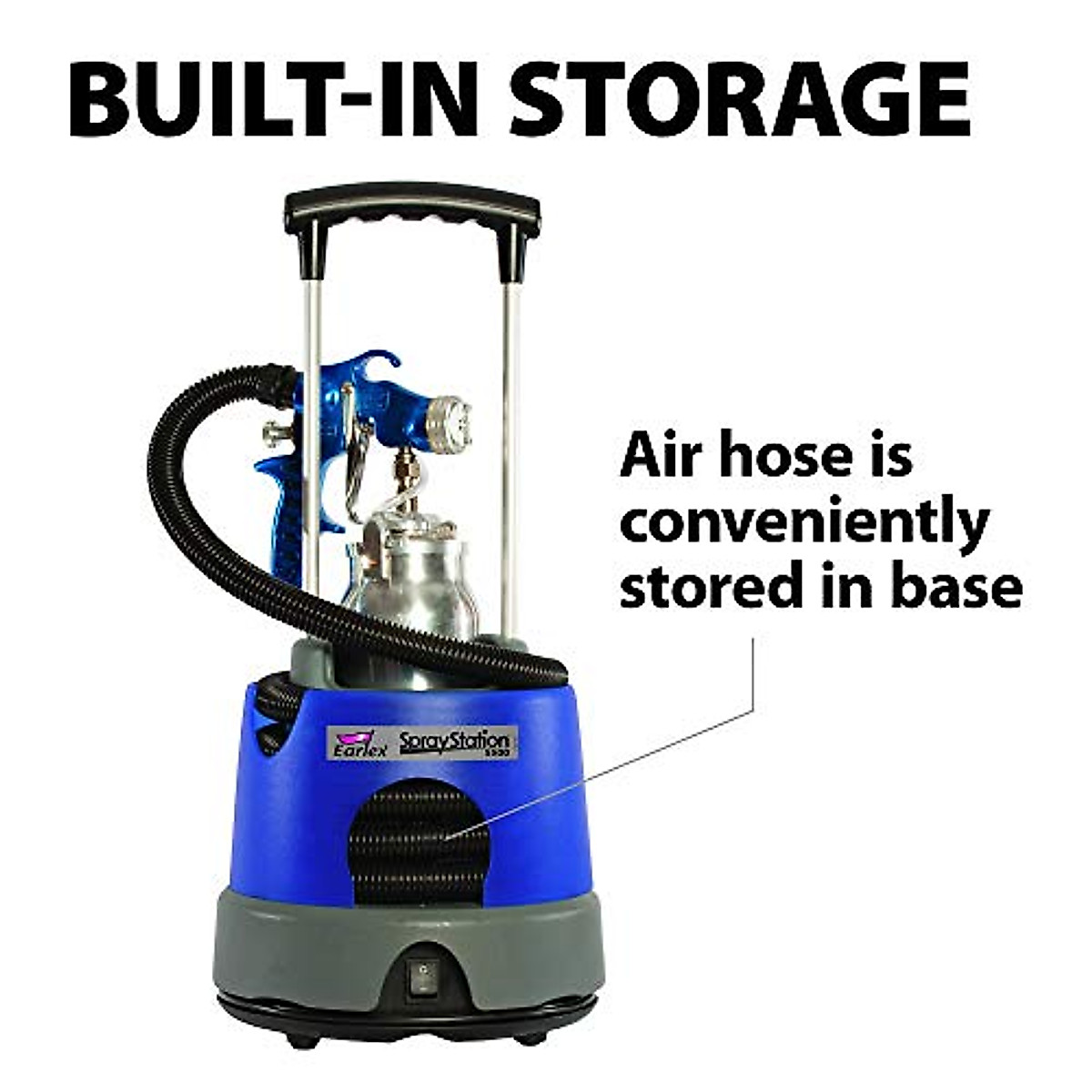 Earlex HV5500 HVLP Spray Station Paint Sprayer for Woodworking and Furniture Refinishing, 2-Stage Turbine, HVLP Spray Gun, Spray Gun, HVLP Turbine Sprayer