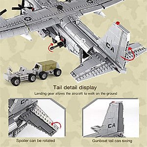 Xingbao Military Army Series The AC130 Aerial Gunboat Set Building Blocks Bricks Educational Toys Classic Model Plane WW2 Toys Adult Toys for Men Compatible All Major Brand