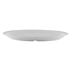 G.E.T. OP-614-W Melamine Oval Serving Platter, 13.25" x 9.75", White (Set of 12)