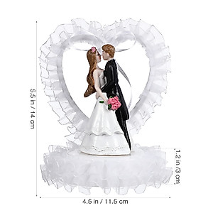 Abaodam Bride & Groom Cake Topper Couple Cake Decoration for Wedding Engagement Party Mr and Mrs Anniversary
