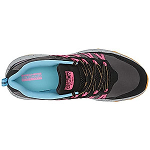 Skechers Women's GO Run Trail Altitude-River Sneaker, Black/Light Blue, 6