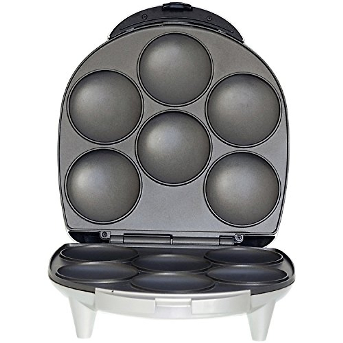 Brentwood AR-136 6 Piece Non-Stick Arepa Maker Silver, 1"