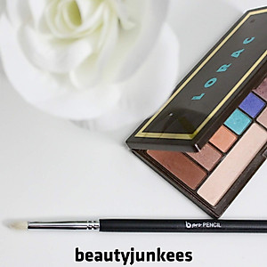 Pencil Eyeshadow Smudge Makeup Brush - Beauty Junkees Professional Eyeliner Smudger Make Up Brush, Small Soft Firm Pointed Natural Hair Bristles for Blending Eye Shadow Liner, Premium Quality