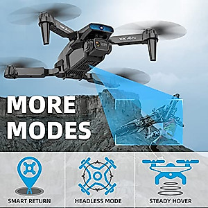 HHD Drone with Camera for Adults, Foldable RC Quadcopter for Beginners with 40 mins Flight Time, App Control, Auto Return Home, Follow Me, 2 Batteries