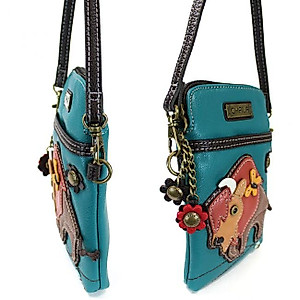 Chala Buffalo Collection Cross Body Bag (Turquoise 5 x 7.5")