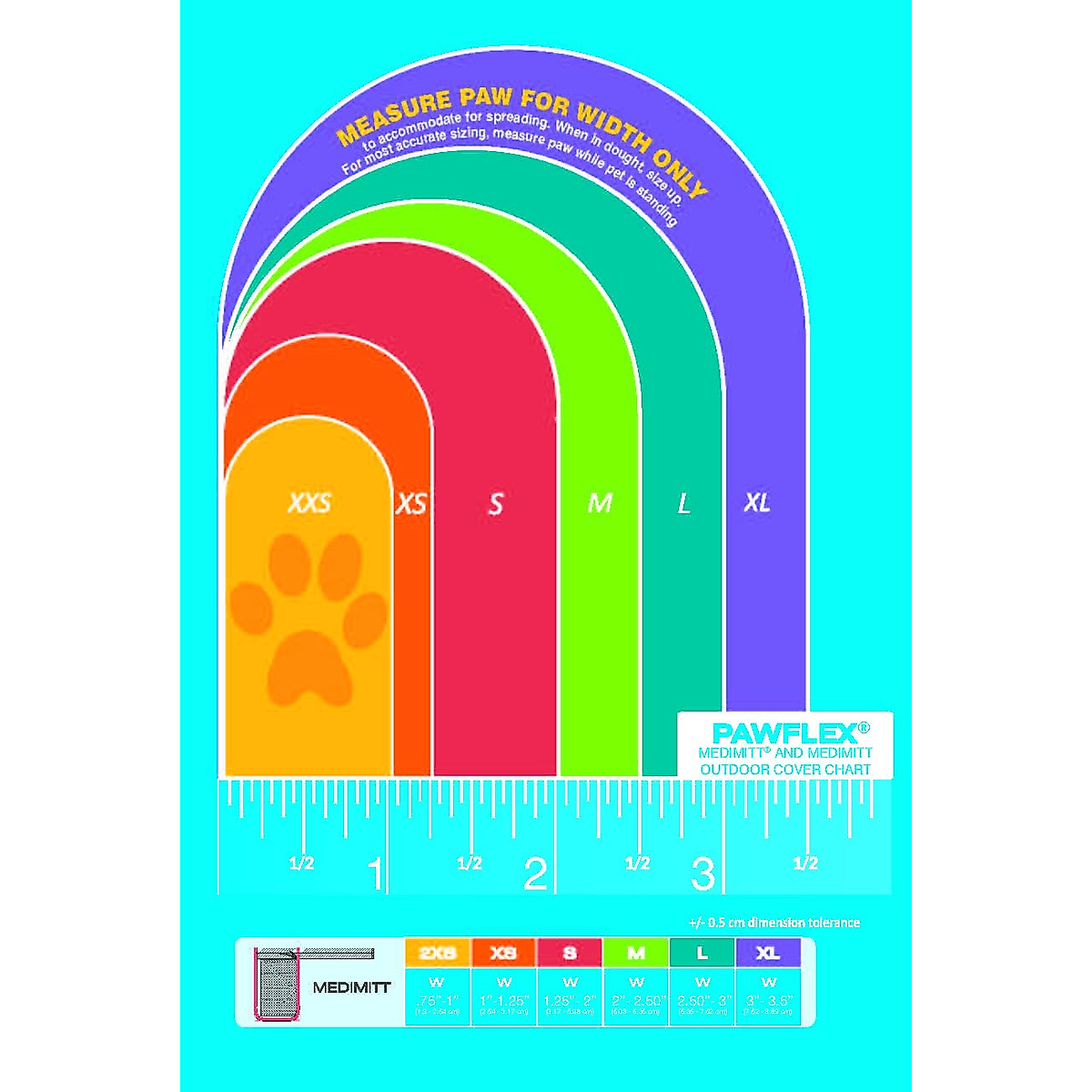 PawFlex Medimitt Paw Bandages for Dogs, Cats and Pets Medical Booties, First aid for Paws Non Slip, Non Adhesive, Breathable,Disposable, Washable, Adjustable Strap, Value Pack (X-Small 12-Pack)