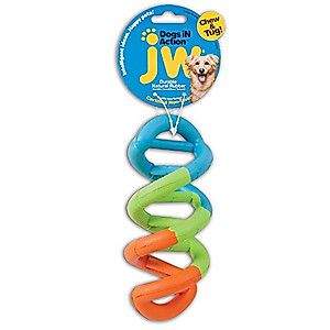 JW Pet Dogs In Action Rubber Chew Toy Company Dog Toy, Large (Colors Vary) Blacks &Grays