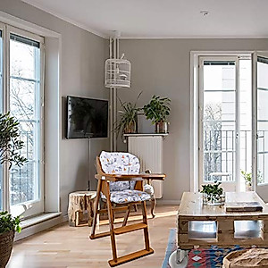 Myusbest Baby High Chair Cushion, Thick Pad for Wooden High Chair, Baby Dining Chair Liner Mat(er Mat(Grey Forest）