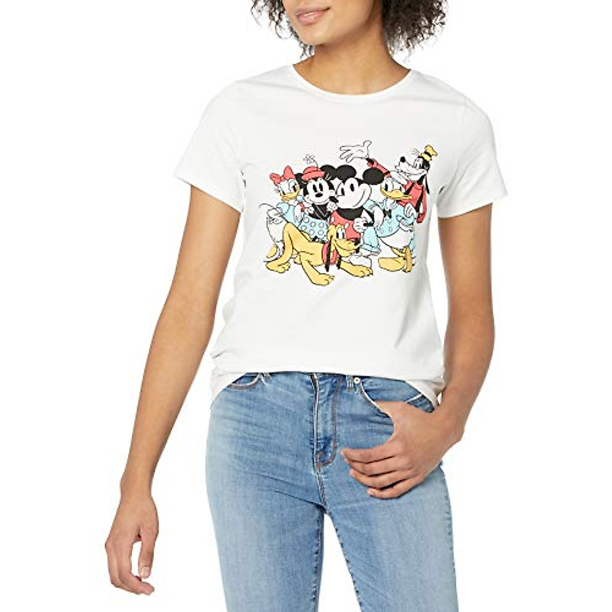 Amazon Essentials Disney | Marvel | Star Wars | Princess Women's Short-Sleeve Crew-Neck T-Shirts (Available in Plus Size), Pack of 2, Minnie and Friends, XX-Large