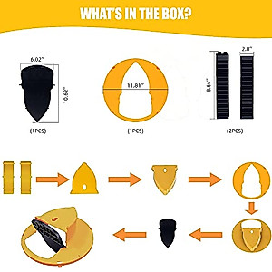 Bucket Lid Mouse Rat Trap, Bucket Lid Mouse Trap, Humane or Lethal, Trap Door Style, Multi Catch, Auto Reset, Indoor Outdoor, No See Kill, 5 Gallon Bucket Compatible