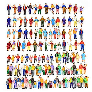 100pcs 1:87 HO Scale Standing Scenery Passengers Model Train Park Street People Figure Model Building Kit