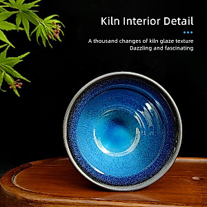 WEOPYCJ Chinese Tea Cup,Asian Japanese Ceramic Tea Cup Set of 4,Black Traditional Hundred Blessings Tea Mugs 5.5oz Suitable for Tea Wine,Coffee,Milk,Sake Cups (Black)