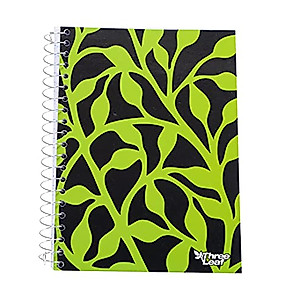 3-Pack - Random Designs - 7" x 5" Spiral Bound Notebook, 120 Sheets per Notebook, College Ruled, Perforated for Easy Tear Outs (3-Pack, Random Designs)