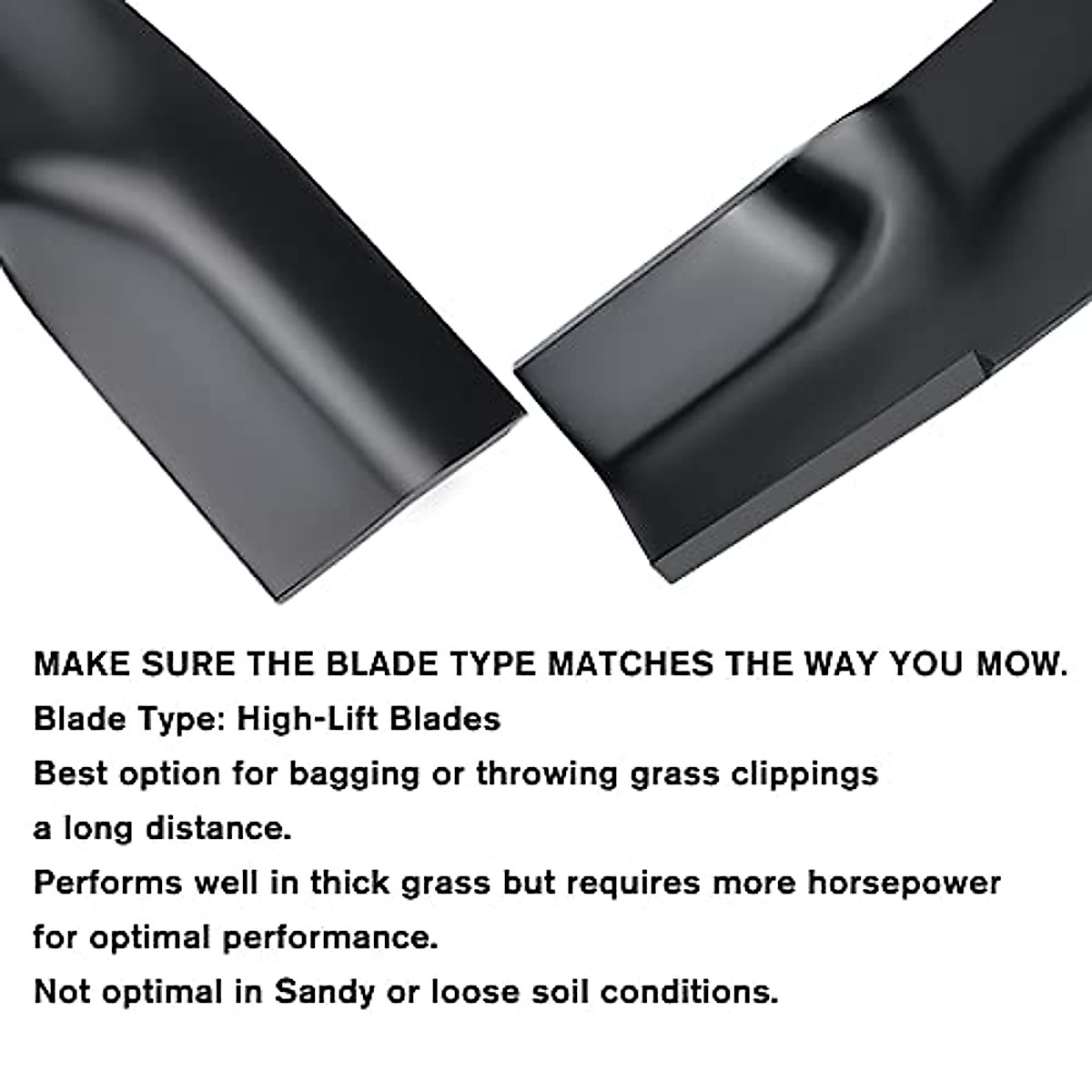 Grasscool X300 42 ich Mower Deck Blades for JD D105 D110 D125 D130 LT160 LA135 42'' Deck Lawn Tractor Replace AM141034 AM141032 M154062 AM137327 M154061 2 Pack