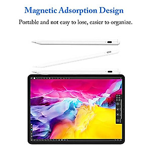 Active Stylus Pens for Touch Screens with Magnetic Design, Rechargeable Universal iPad Pencil, Fine Point Stylus Pen for iPad Pro/Air/Mini/iPhone/iOS/Android/Tablets Writing & Drawing-White
