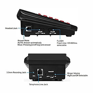 Corded Phone Headset, MCHEETA Call Center Telephone Headset with Dialpad, Noise Cancelling Phone Headsets for Office/House Phones
